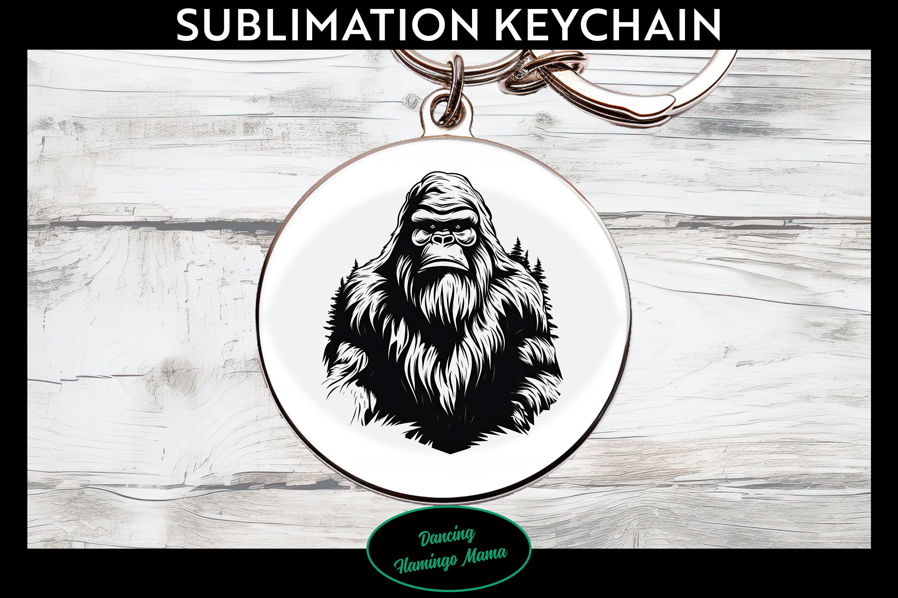 Bigfoot - Sublimation PNG Digital Download for Photo Picture Key Chain ...