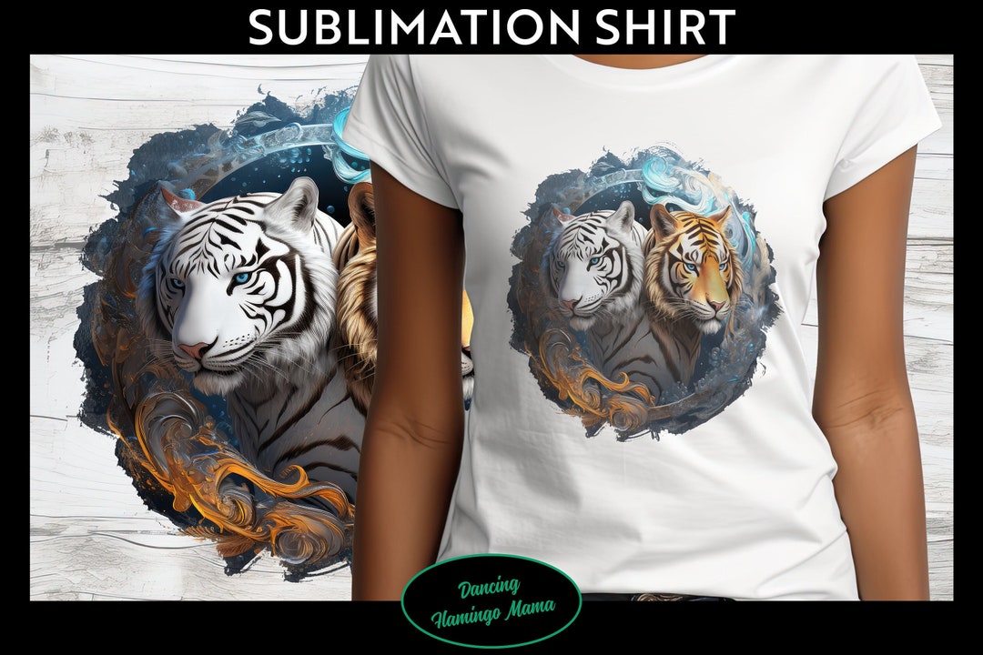 Yin & Yang Tigers - Sublimation PNG Digital Download for T-shirts ...