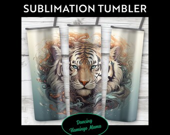 Tiger Head Tumbler Wrap – Abstract Art PNG (digital Download) - Etsy