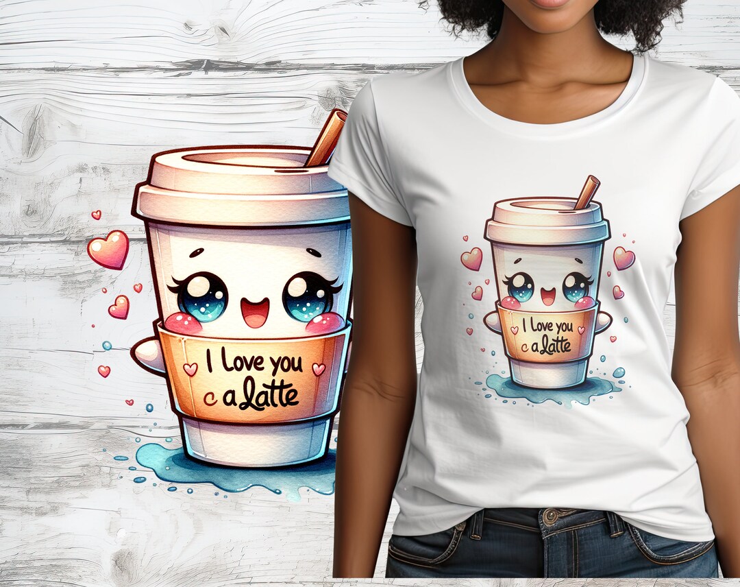 I Love You A Latte PNG – Coffee Lover Graphic Design (digital Download ...