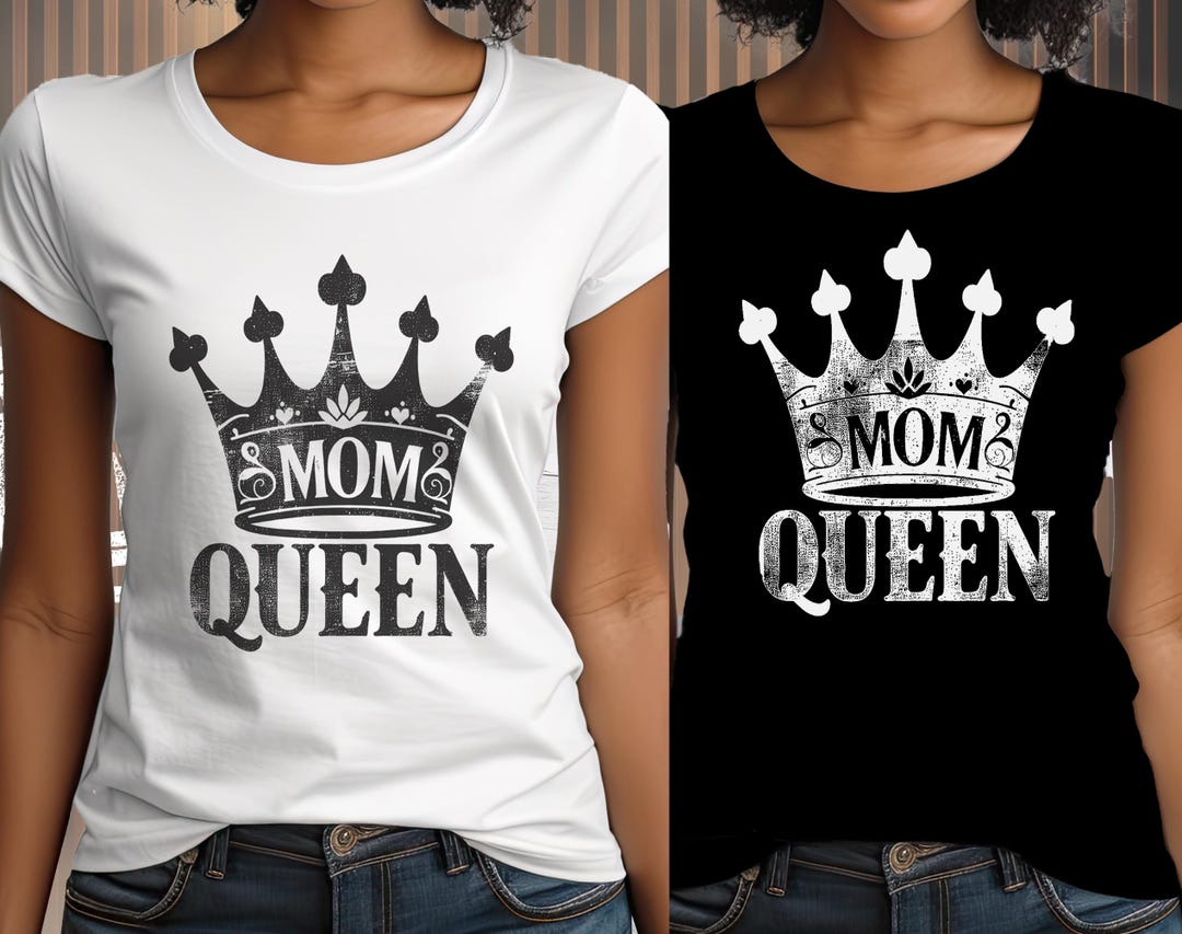 Mom Queen Distressed Crown Design (PNG Digital Download) - Etsy