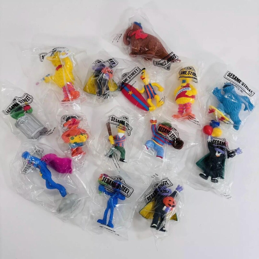 14 X Vintage SESAME STREET Muppets Figures - Shell Gas Promotional Rare ...