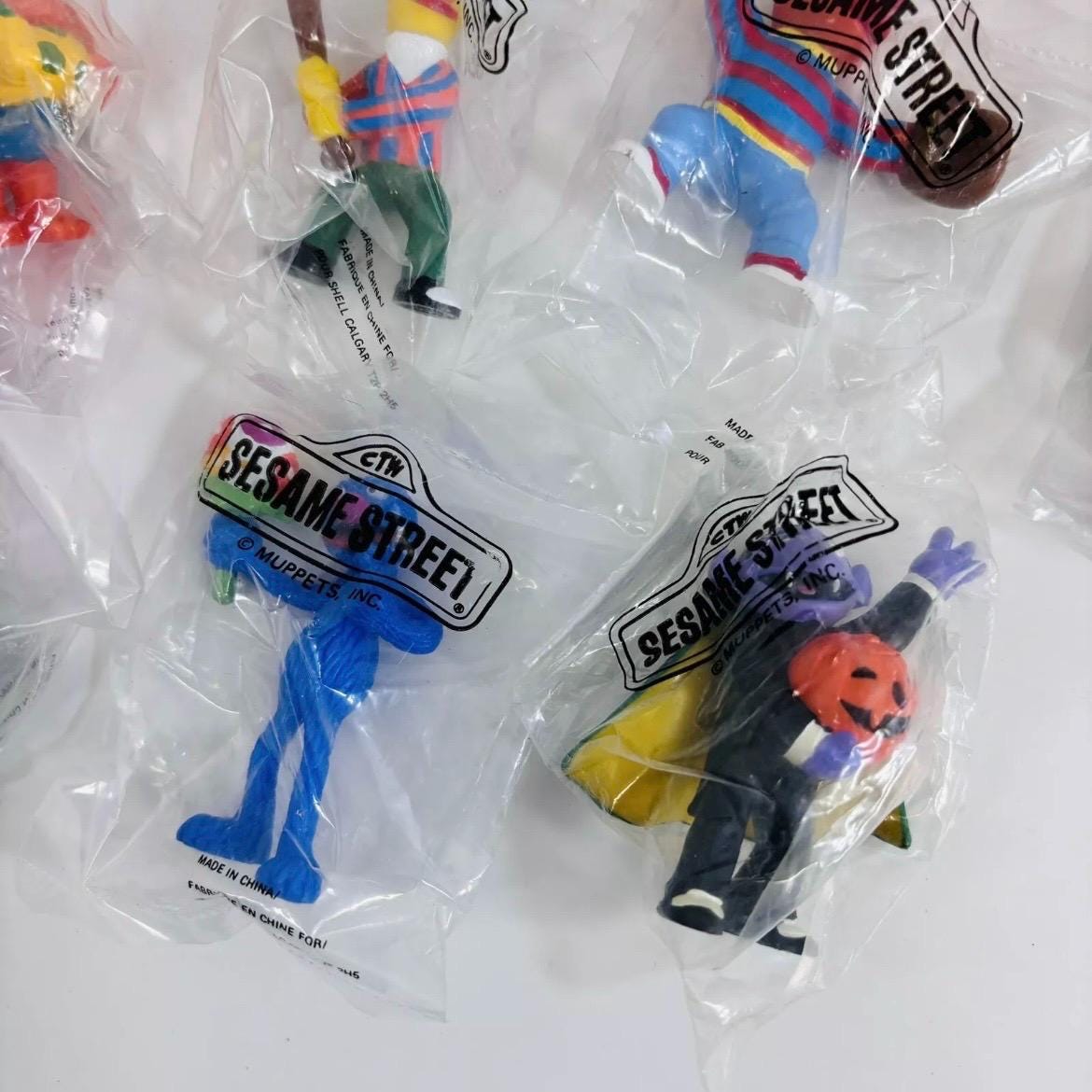 14 X Vintage SESAME STREET Muppets Figures - Shell Gas Promotional Rare ...