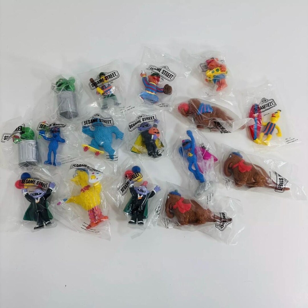 16 X Vintage SESAME STREET Muppets Figures - Shell Gas Promotional Rare ...
