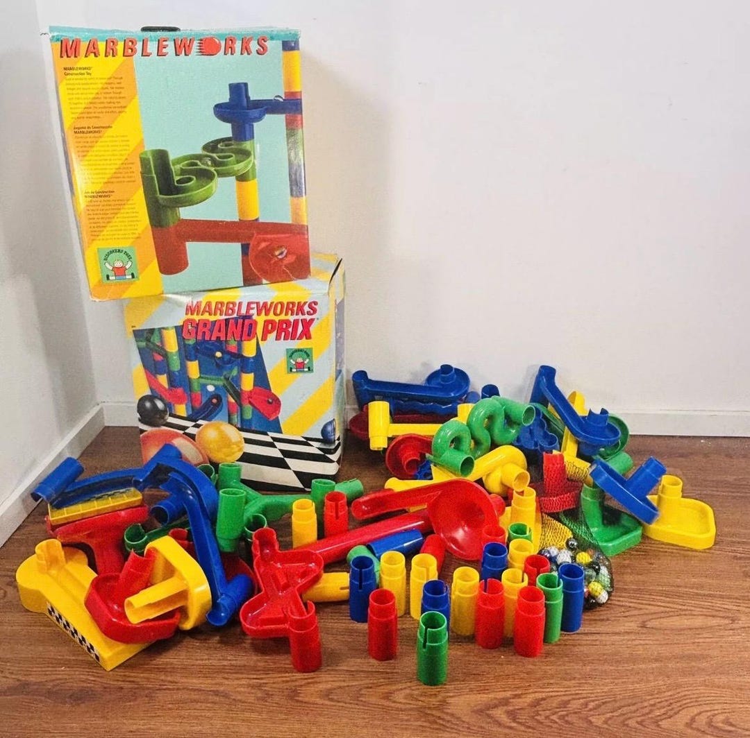 Vintage Marbleworks & Grand Prix Marble Building Sets by Discovery Toys ...