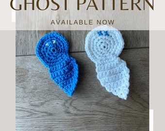 Ghost Applique Crochet Pattern, Halloween Embellishment, PDF Download ...