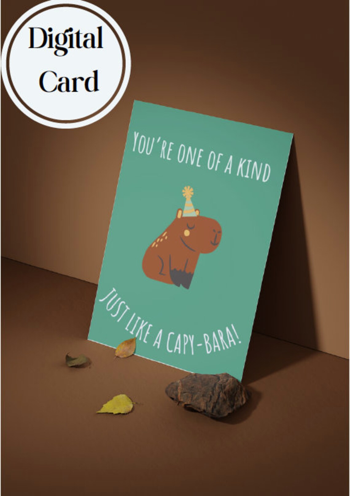 Printable Capybara Birthday Card, Printable Birthday Card, Downloadable ...