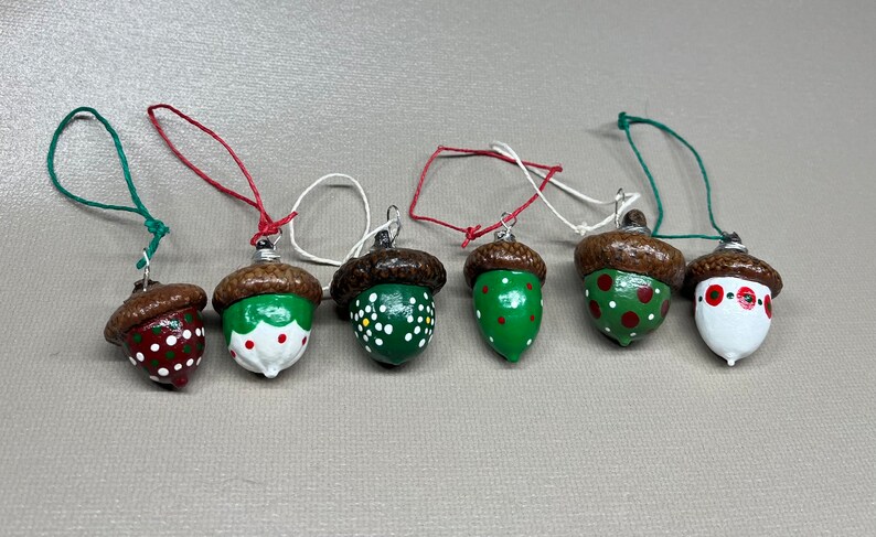 Christmas Acorn Ornaments - Etsy