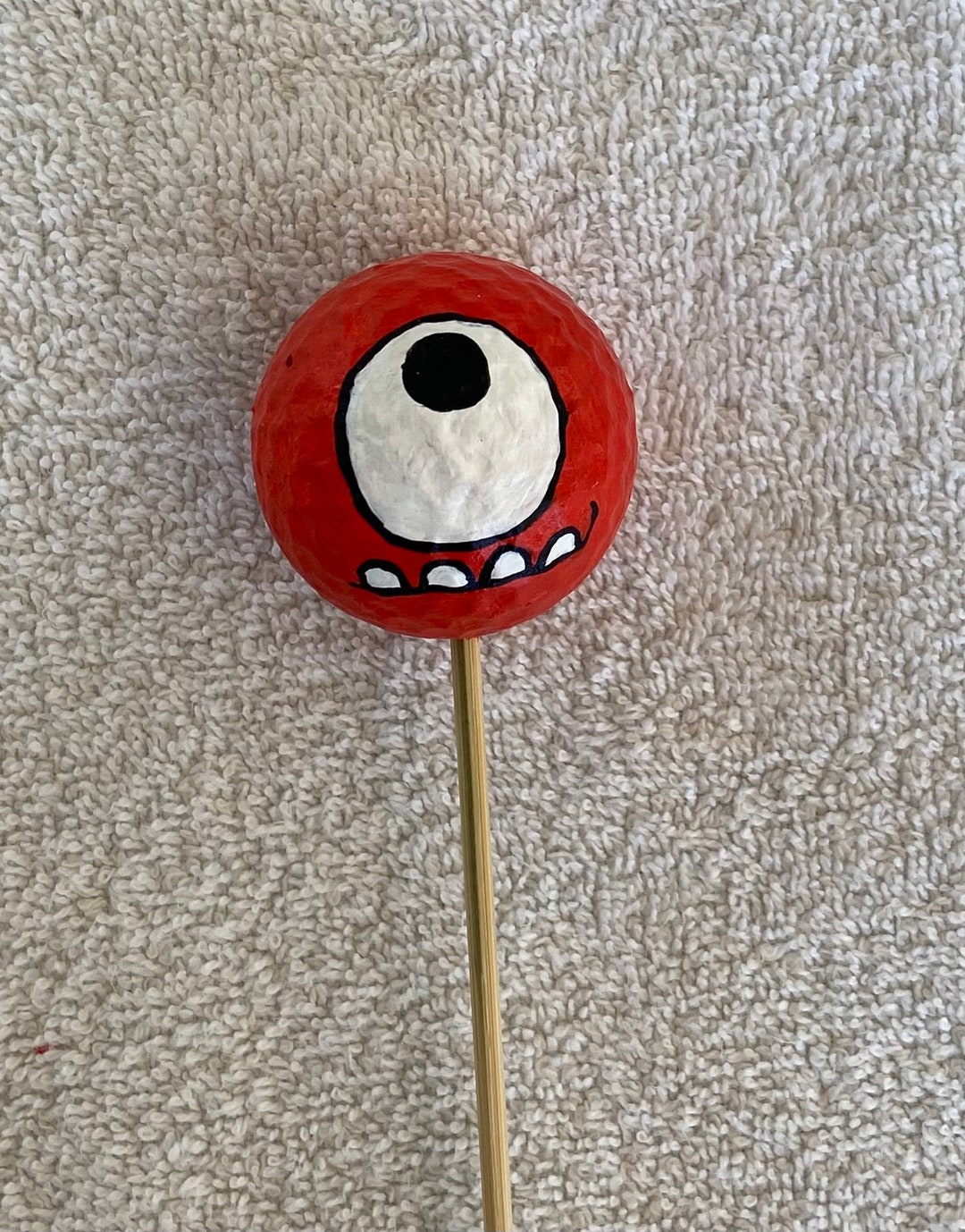 Golf Ball Monster Reddish Orange - Etsy