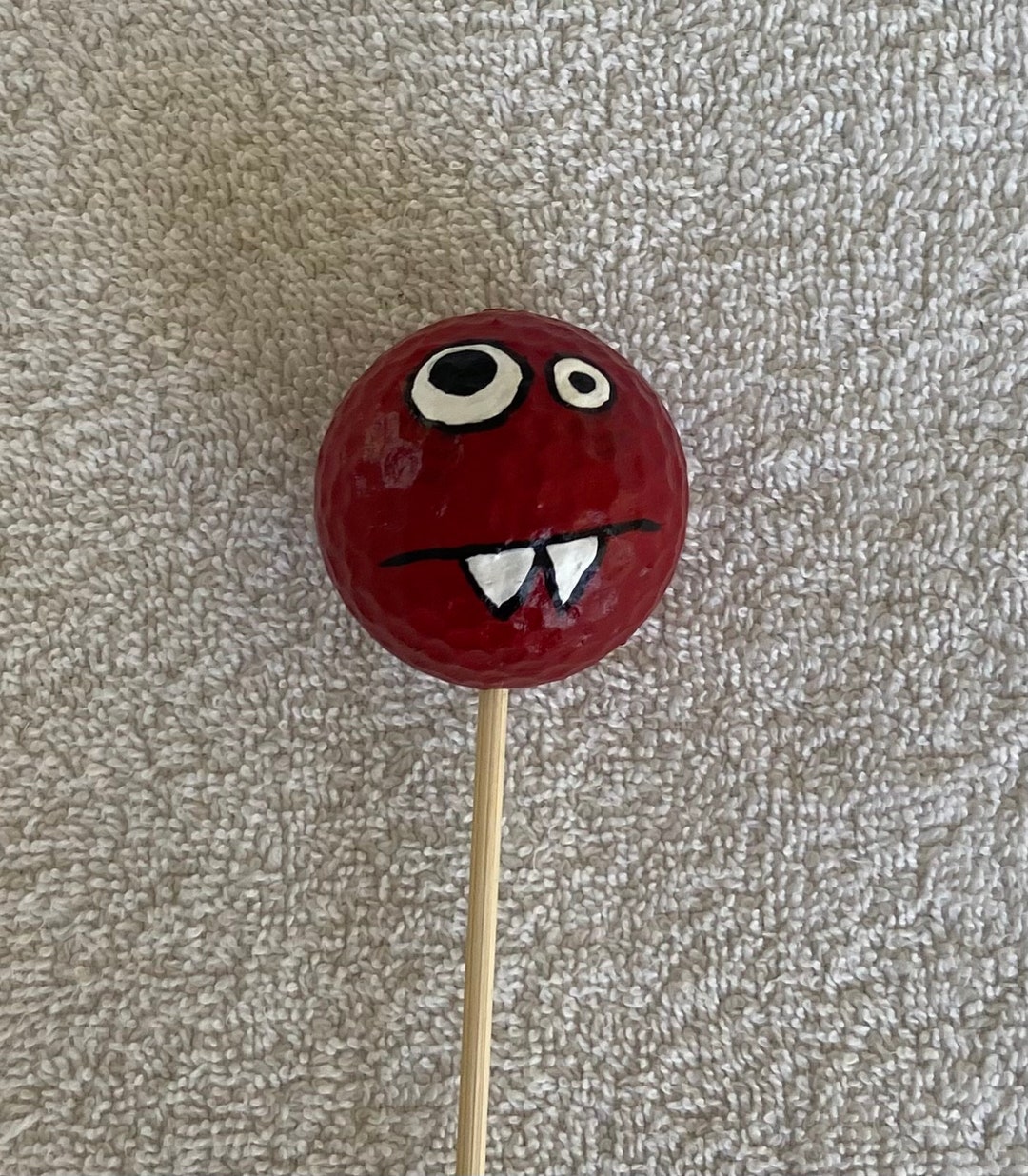 Golf Ball Monster Red - Etsy