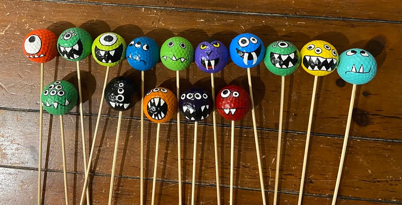 Golf Ball Monster Red - Etsy