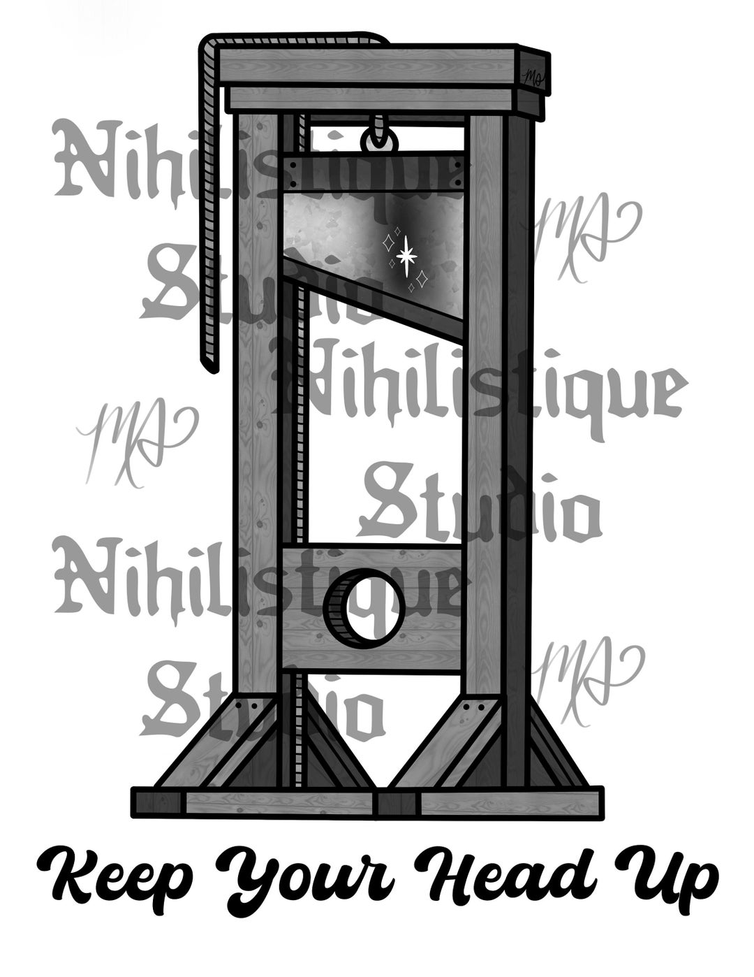 Keep Your Head up Guillotine Vinyl Sticker - Etsy
