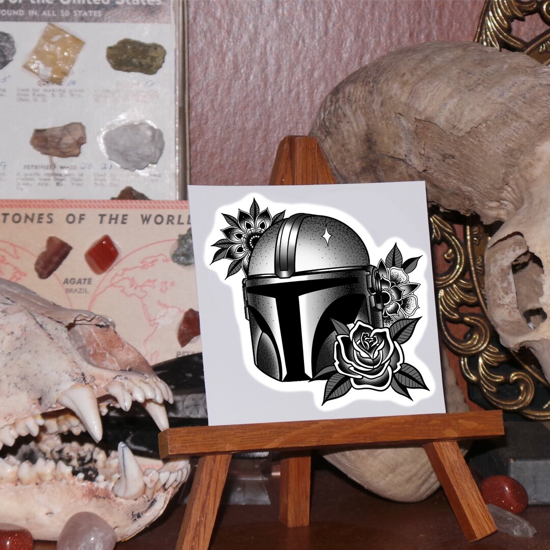 The Mandalorian American Traditional Vinyl Sticker - Etsy