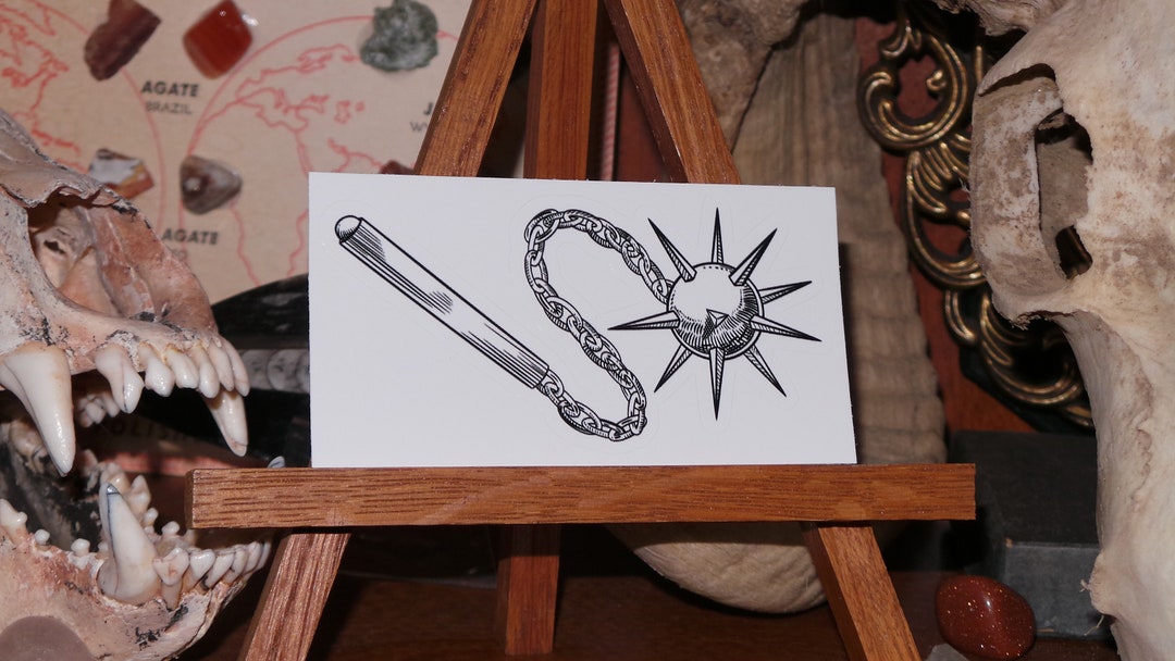 Mace - Cross Hatched - Vinyl Sticker - Etsy