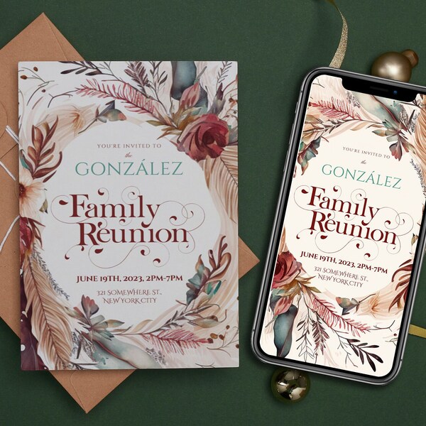 Rustic Family Reunion Invitation - Etsy