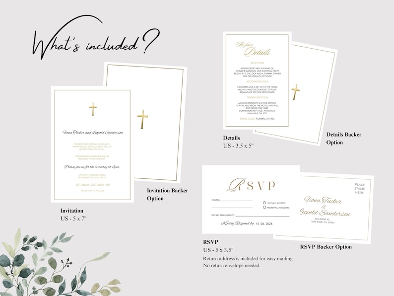 Traditional Wedding Invitation Template, Editable Invite Suite ...