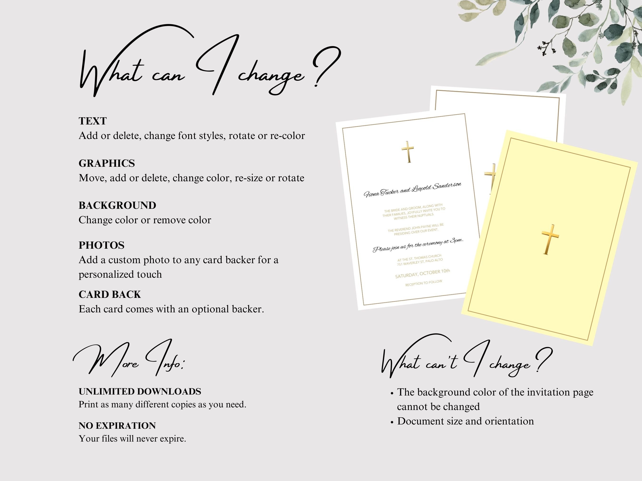 Traditional Wedding Invitation Template, Editable Invite Suite ...