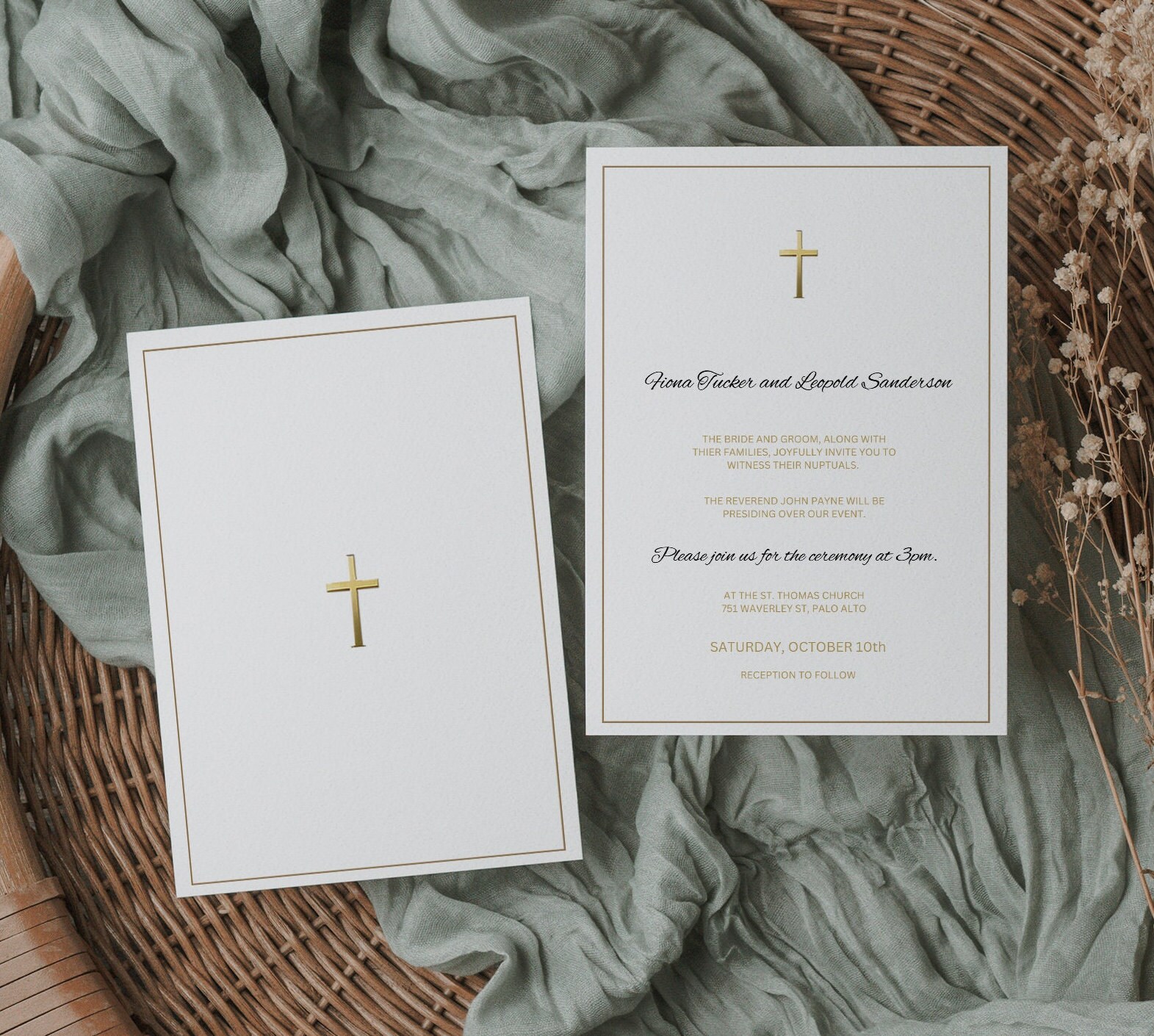 Traditional Wedding Invitation Template, Editable Invite Suite ...