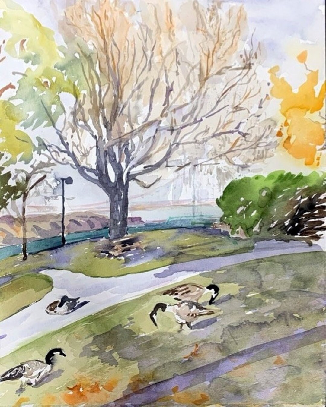 Canadian Geese at the Hudson - Etsy