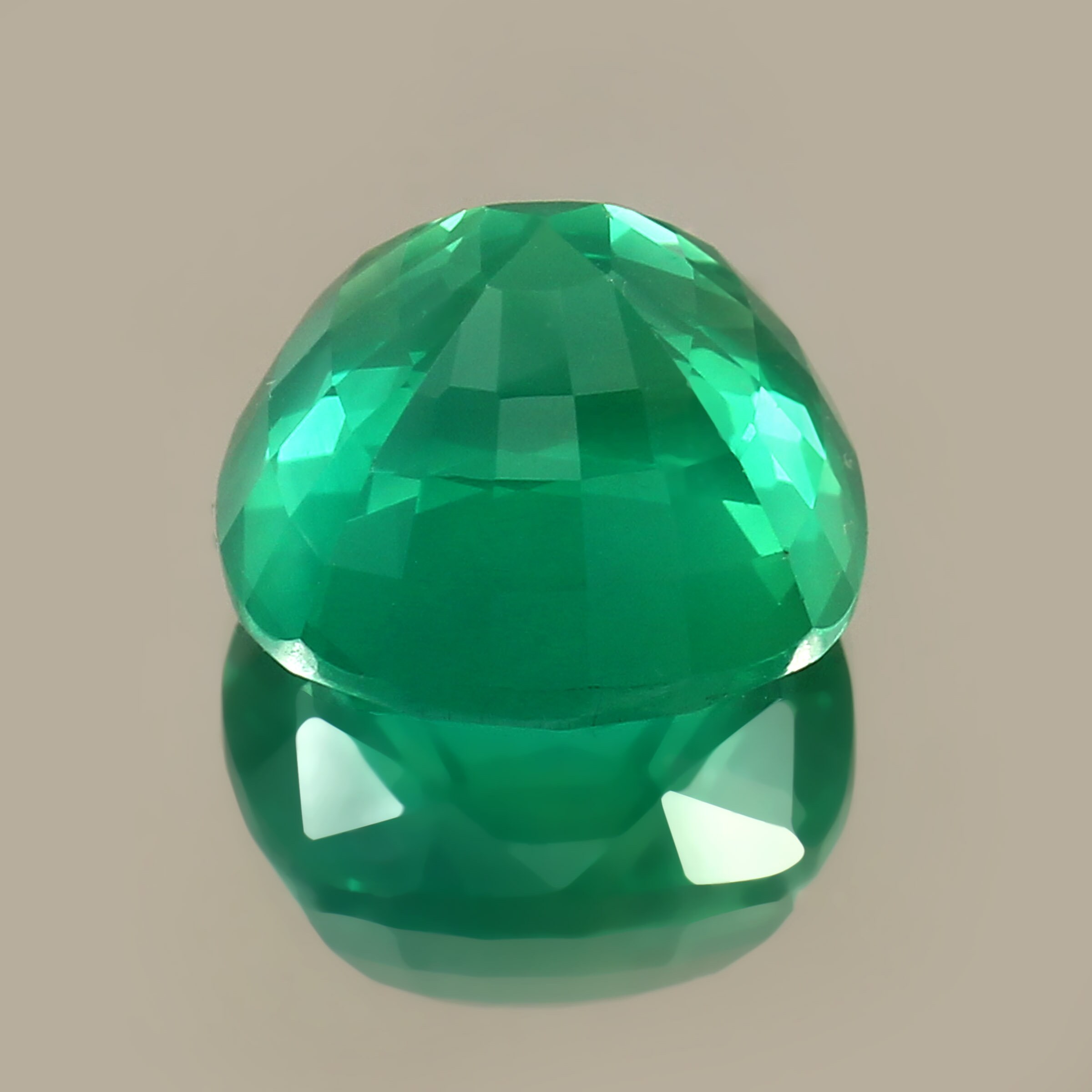 Lab Grown Emerald Gemstone: 15mm Cushion Cut, AAA Quality - Etsy