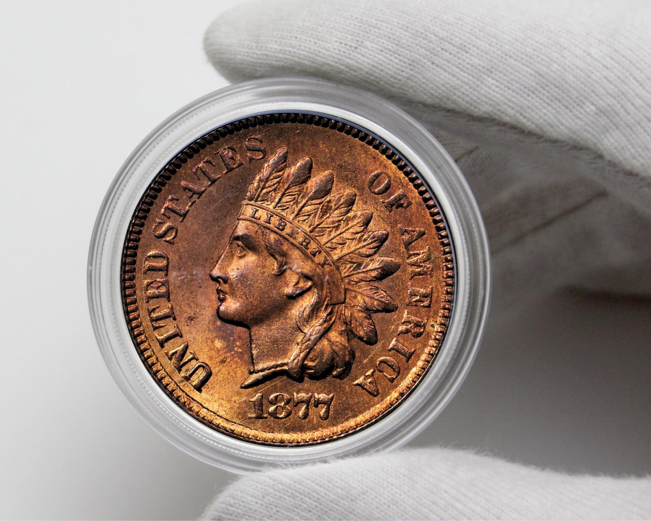 COINS 1877 Indian Head One Cent Collectibles Coins US Commemorative ...