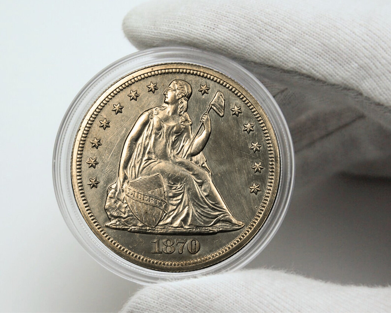 Coins 1870 Seated Liberty Dollar US Collectibles Coins US Commemorative ...