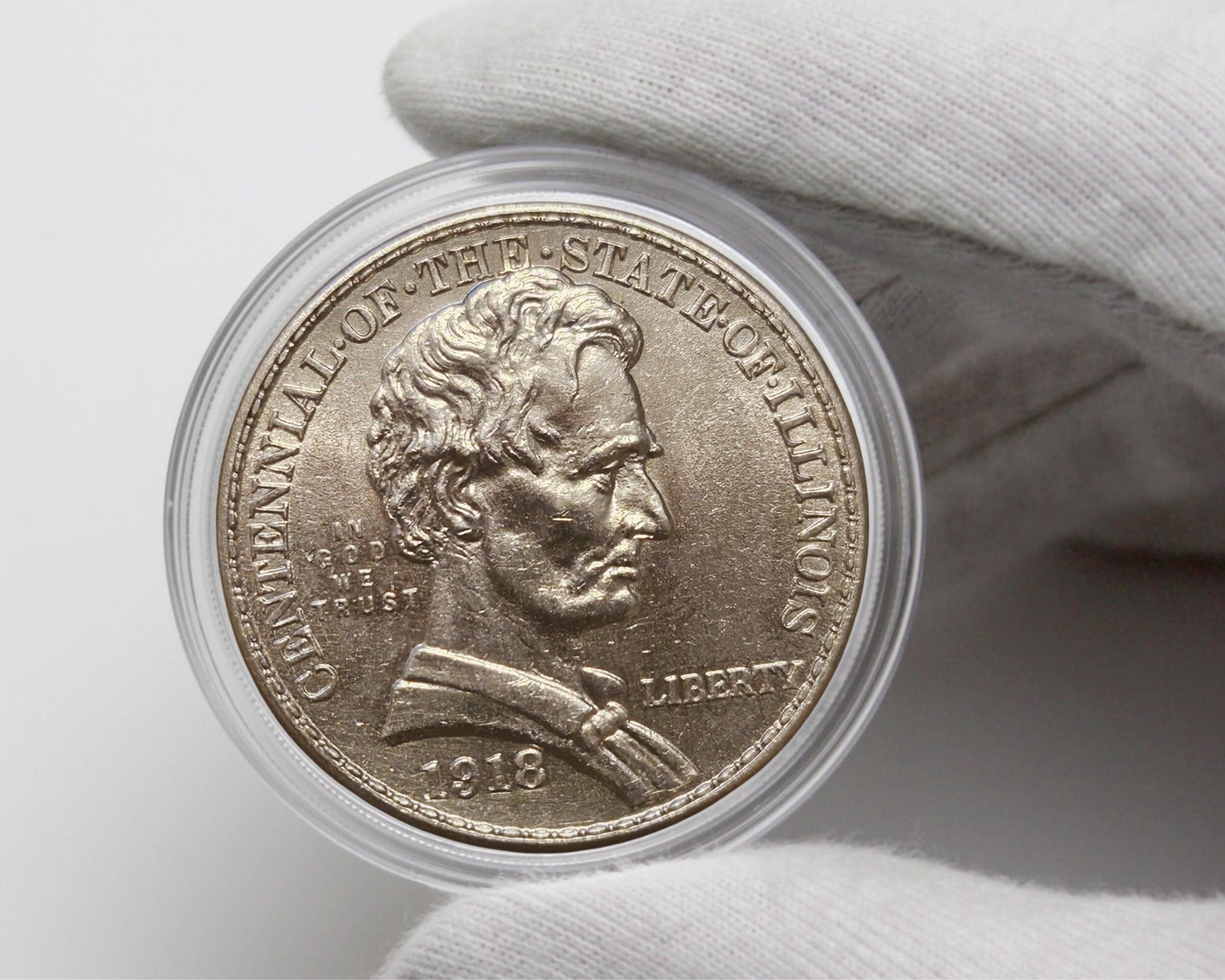 Coins 1918 Lincoln Illinois Half Dollar Collectibles Coins US ...