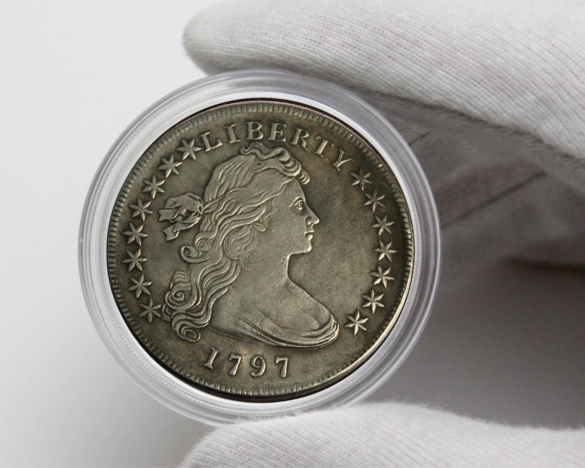 Coins 1797 Liberty Draped Bust American Dollar Collectibles US Commemorative Coins Old Coins ...