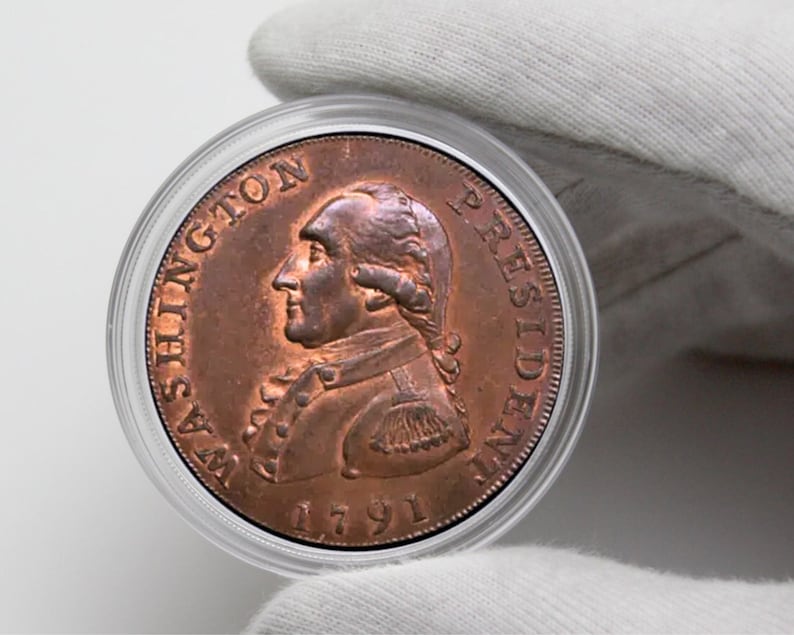 Coins 1791 Large Eagle Washington Cent Collectibles Coins US ...