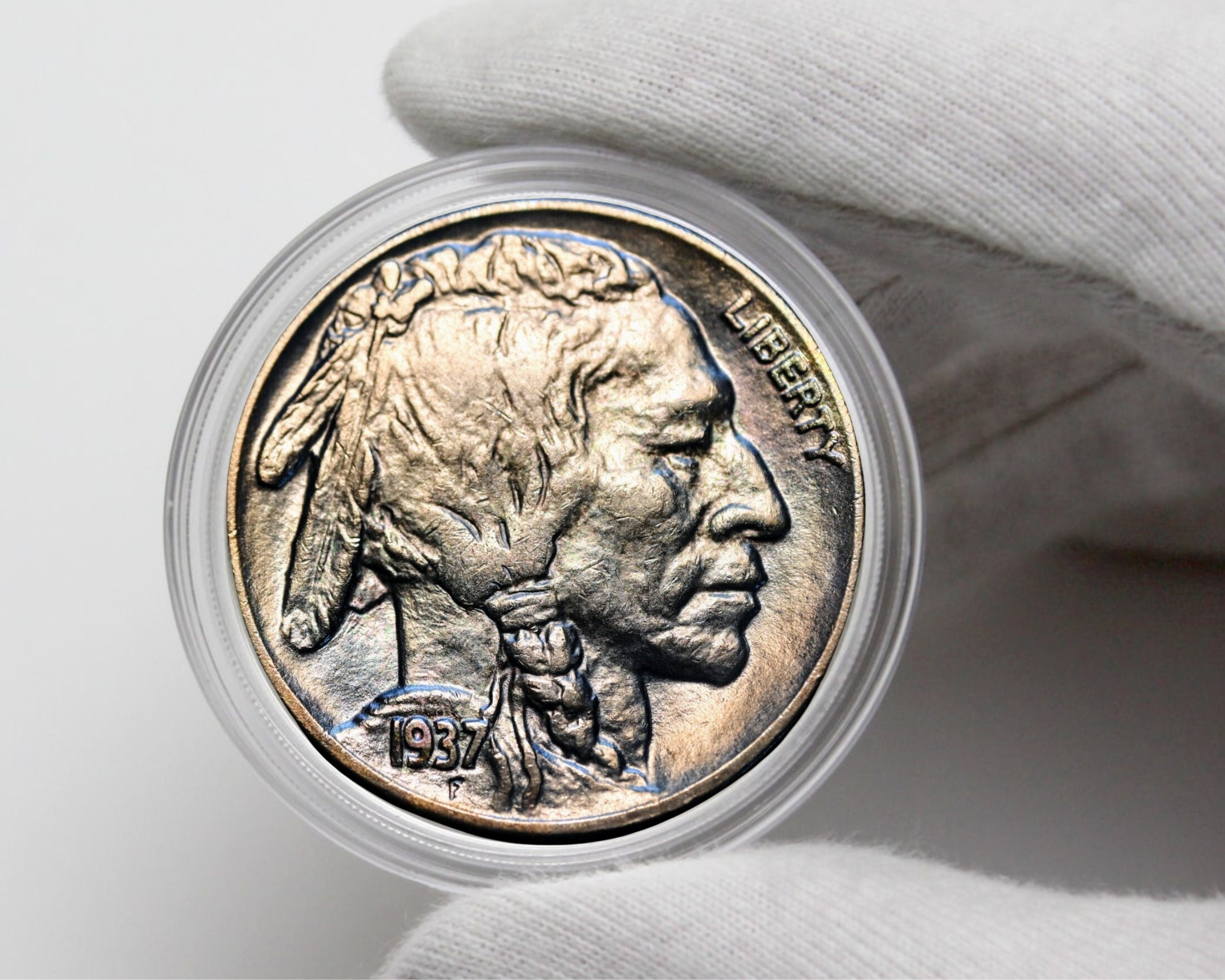 Coins 1937 D Buffalo Nickel Collectibles Coins US Commemorative Coins ...