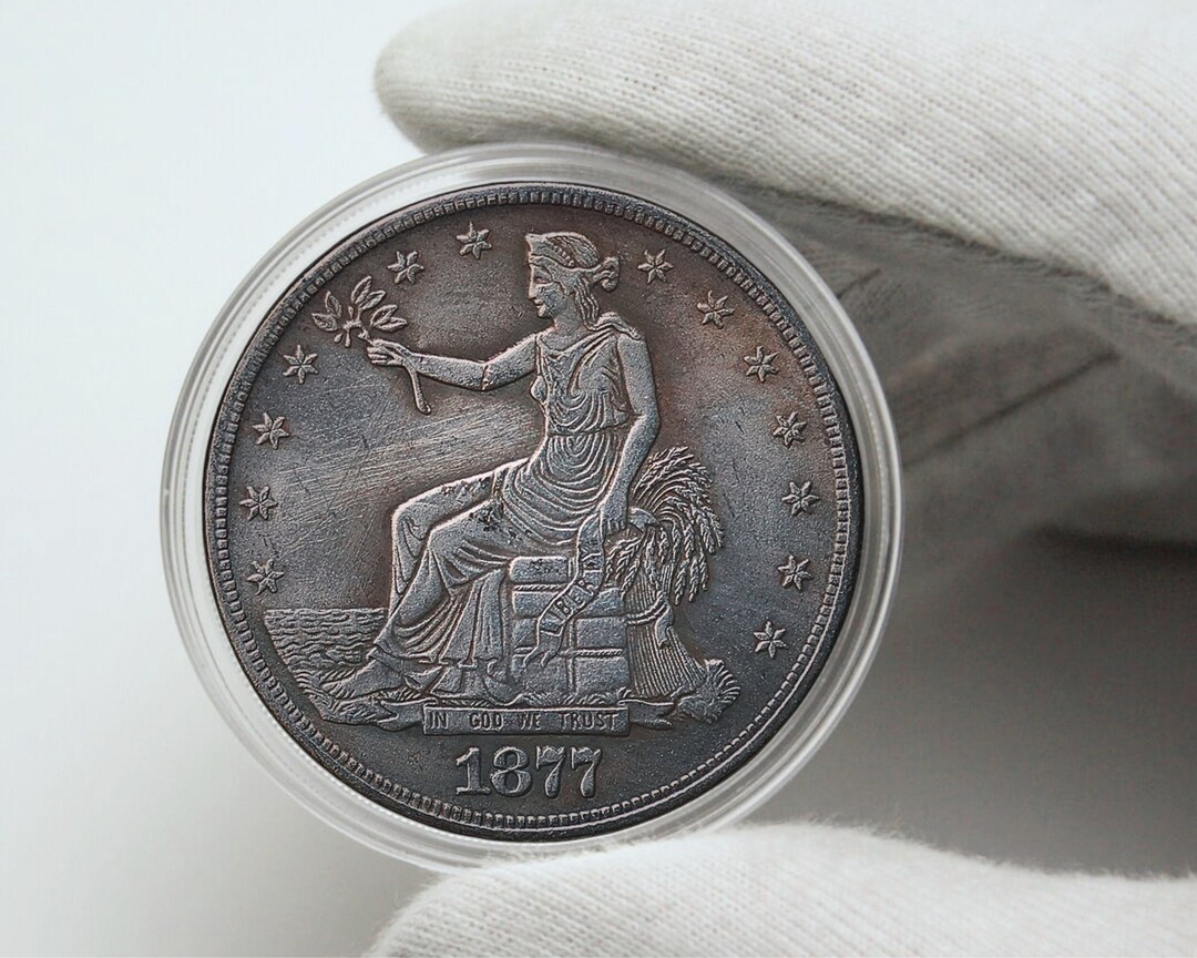 Coins 1877 Trad US Dollar Collectibles Coins US Commemorative Coins Old ...