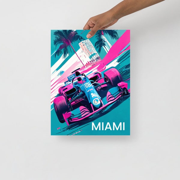 Miami Grand Prix Poster - Etsy