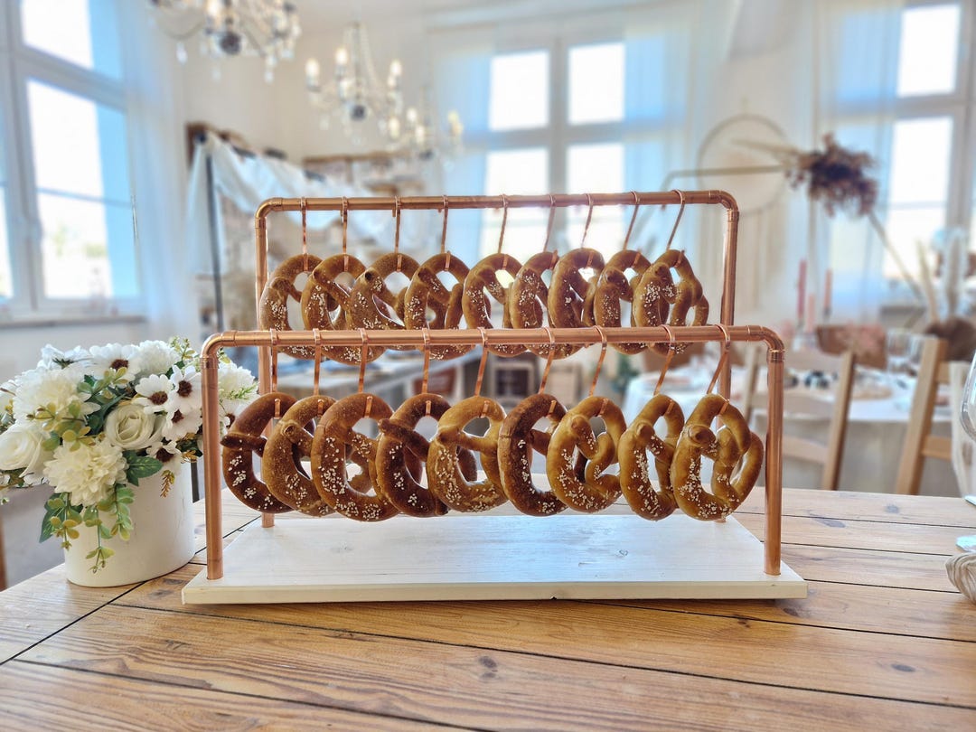 Pretzel Stand, Elegant White, Pretzel Rack, Buffet, Oktoberfest ...