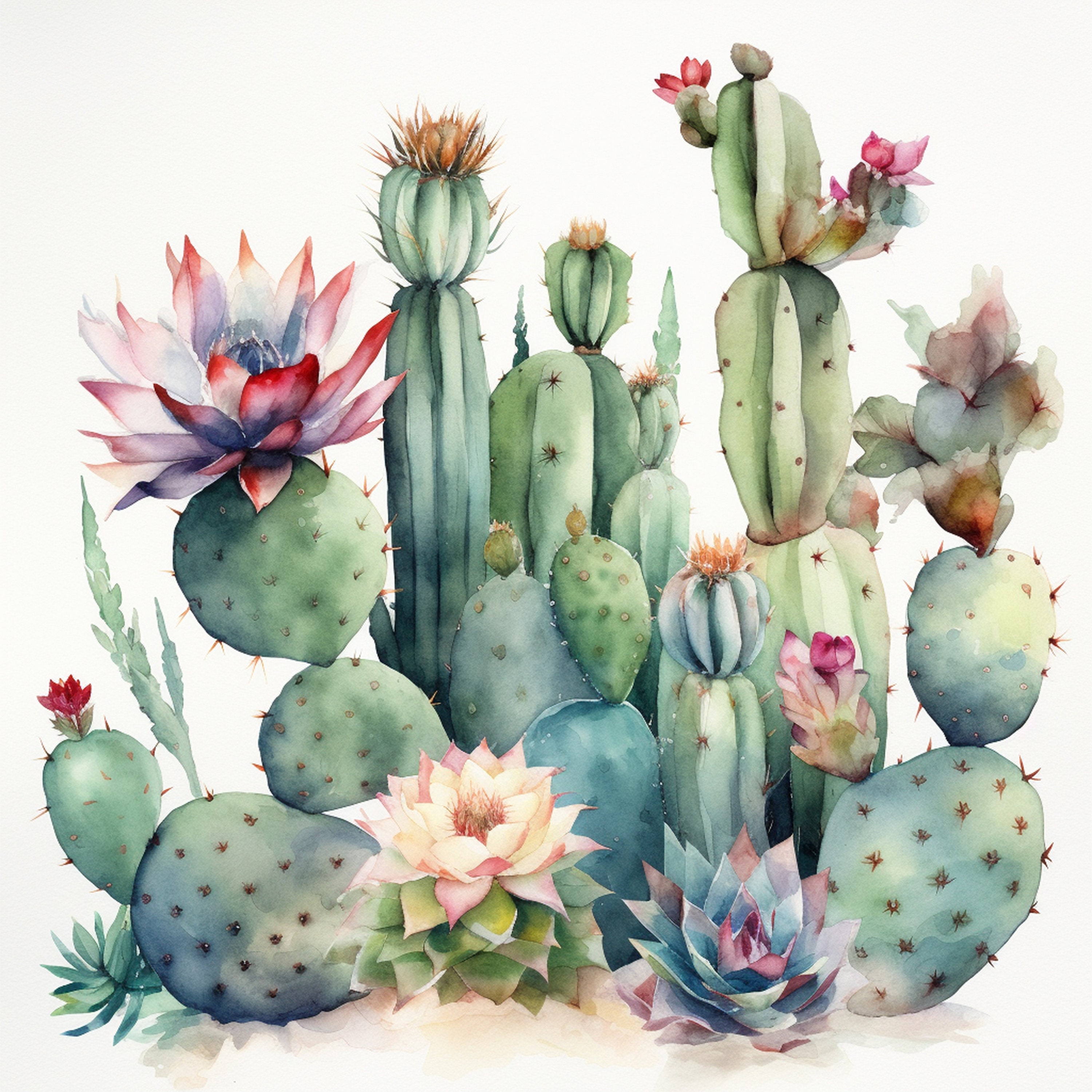 18 Cactus Clipart | Plants, Digital Artwork, Floral Design, Flowers ...