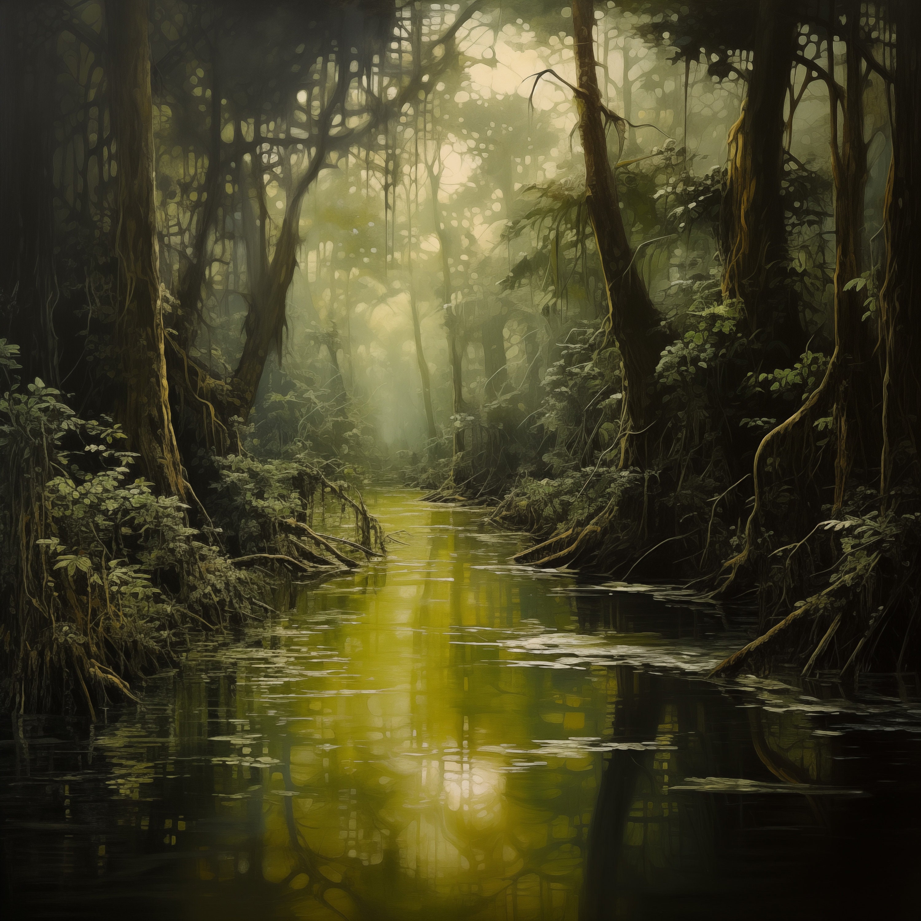 20 Vintage Swamp and Wetland Landscape Cliparts Landscapes Locations ...