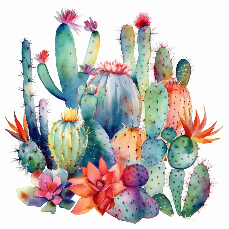 18 Cactus Clipart | Plants, Digital Artwork, Floral Design, Flowers ...