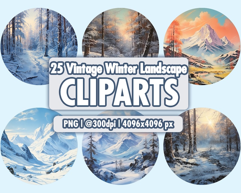 25 Vintage Winter Landscapes | Locations & Sceneries, Digital Artwork ...