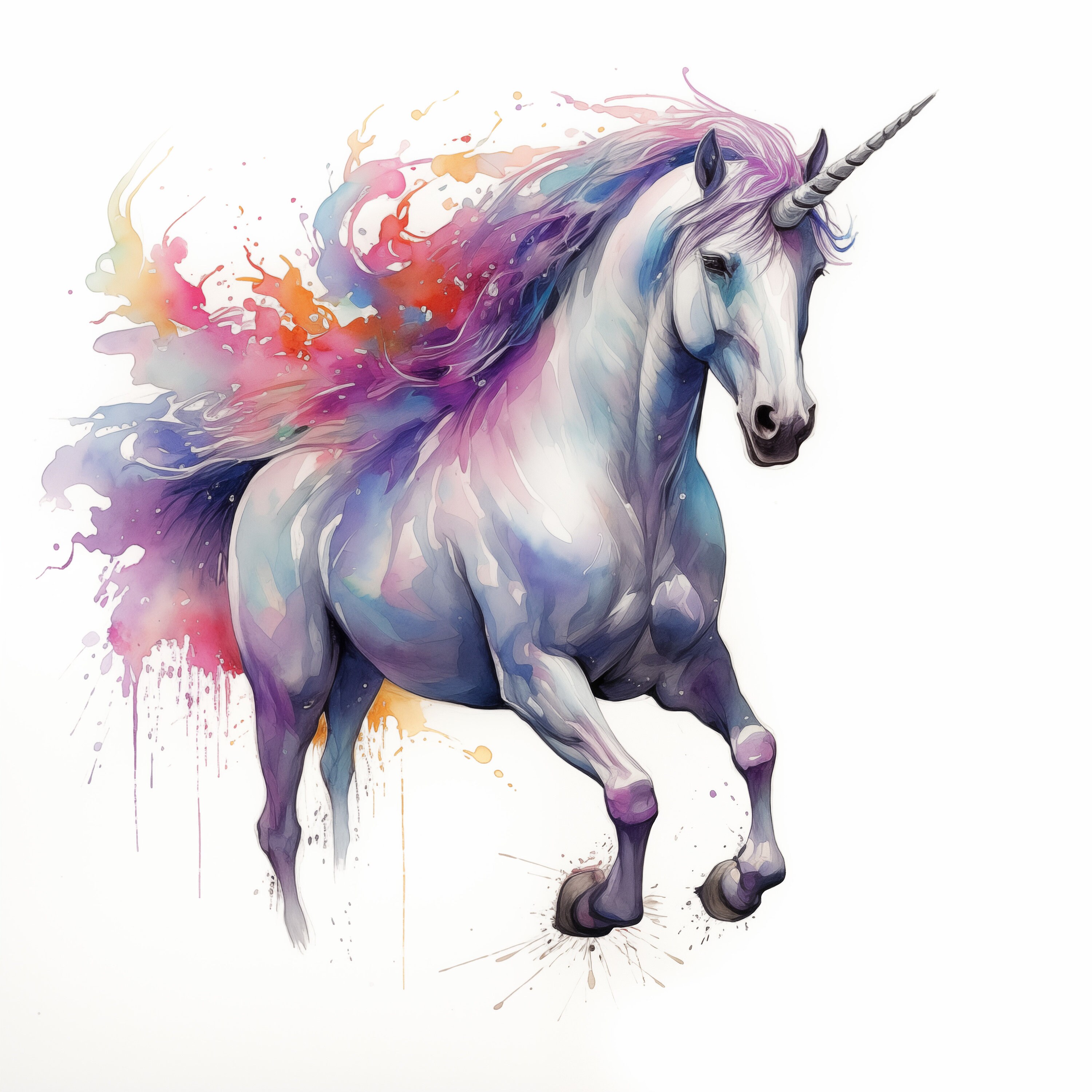 15 Cute Unicorns Clipart Fantasy Animals, Fairy Tale Monoceros, Rainbow ...