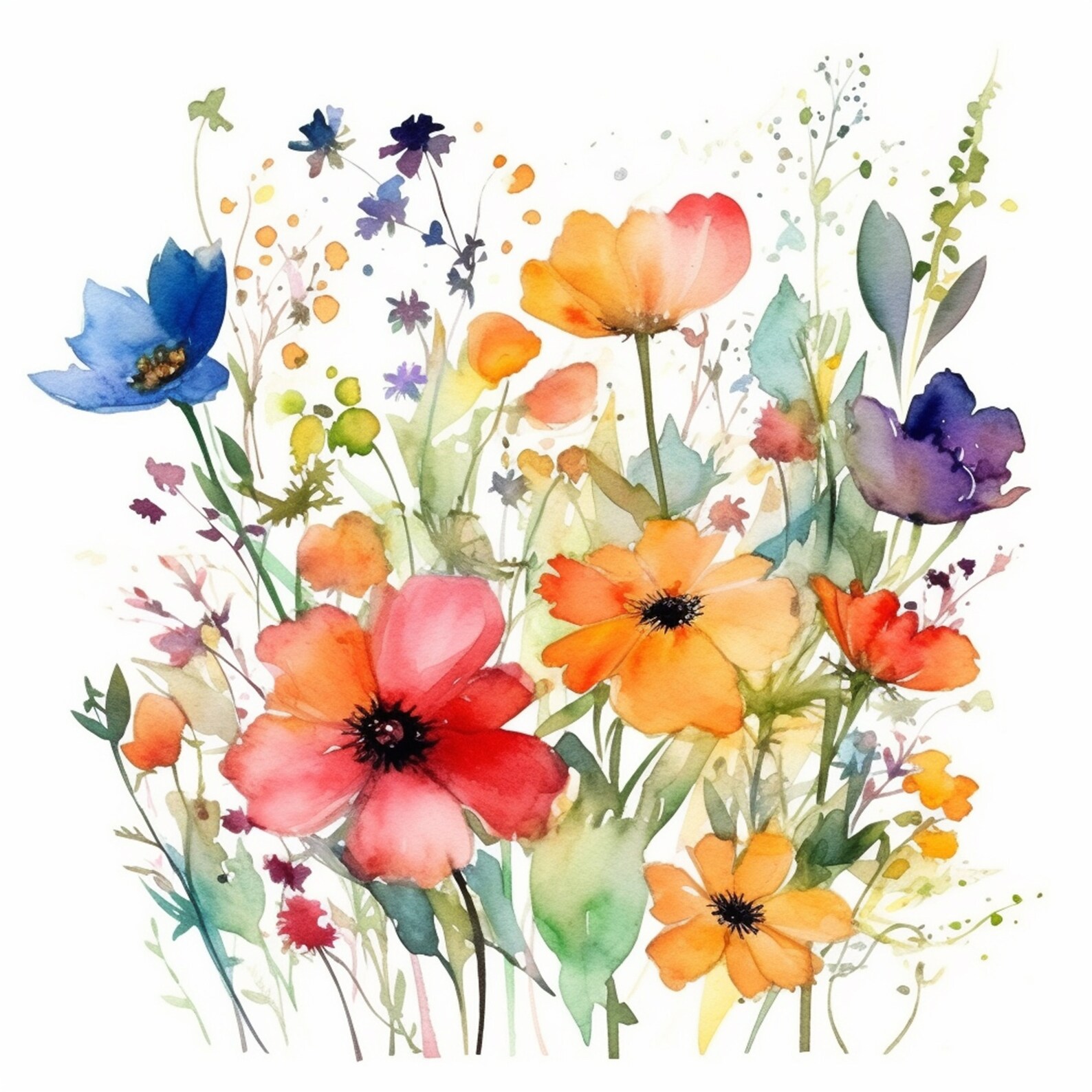 11 Spring Flowers Clipart | Plants, Digital Artwork, Floral Design ...