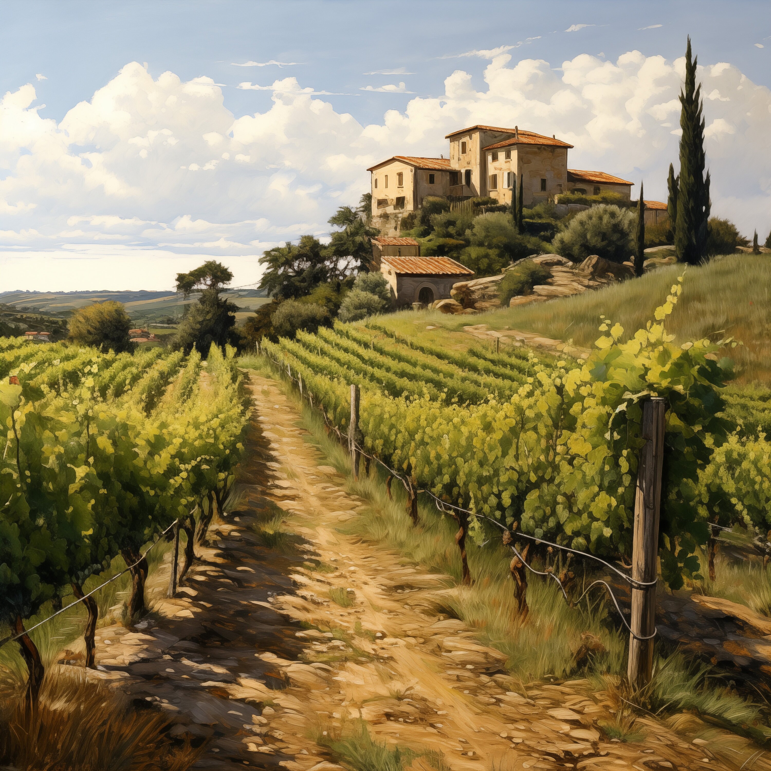 25 Vintage Vineyard Cliparts | Landscapes Locations & Sceneries ...