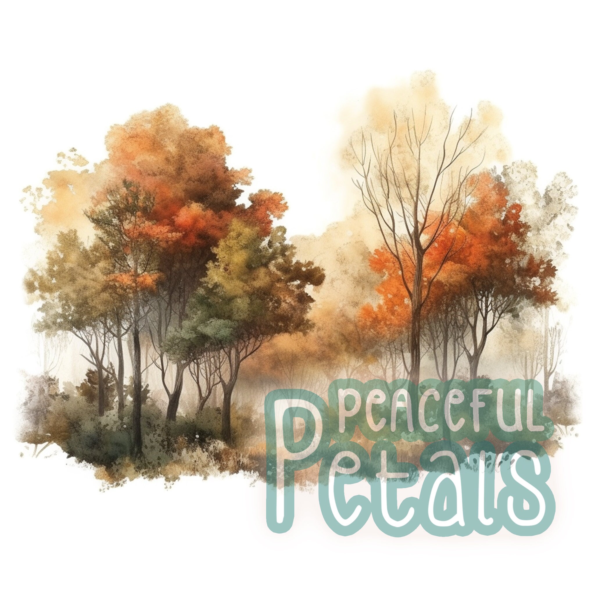 24 Autumn Sceneries Clipart | Plants, Digital Artwork, Floral Design ...