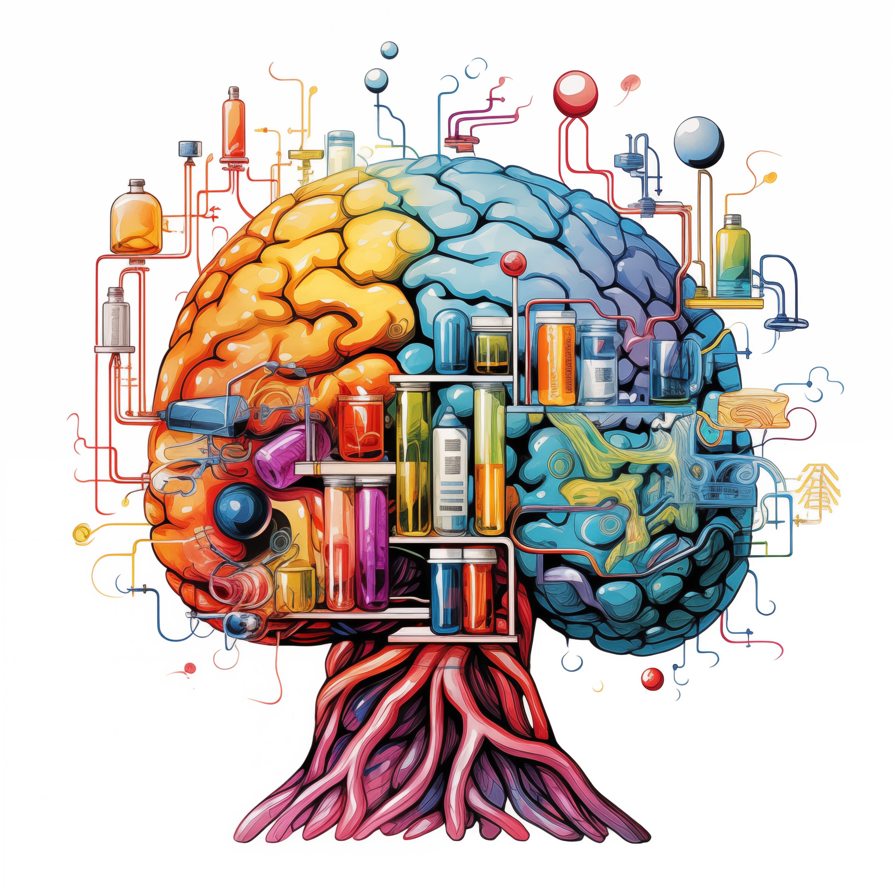 30 Brain Illustration Clipart Brains, Brain Silhouette, Brain Cut File ...