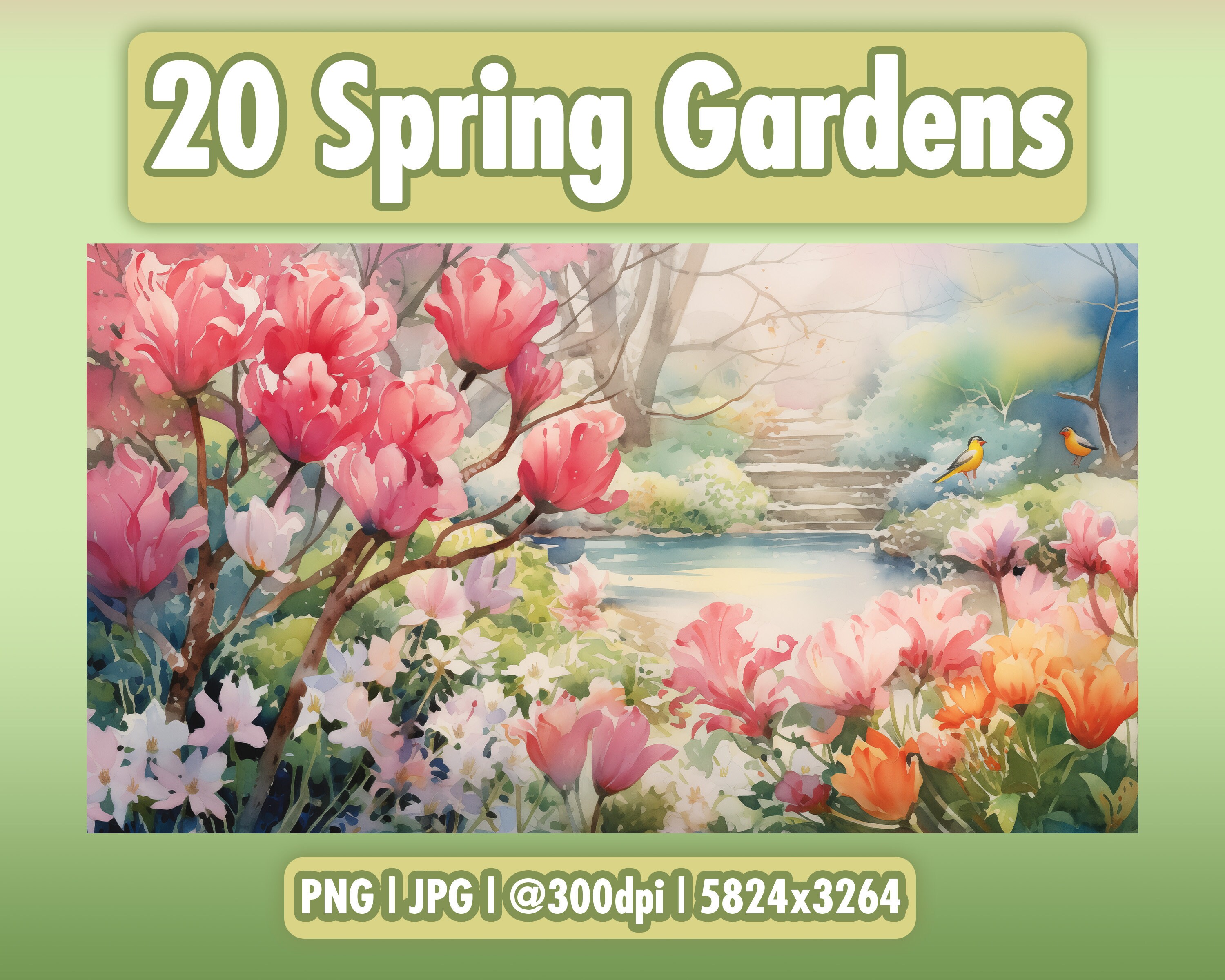 Spring Garden Vintage Paintings | 20 Spring Landscapes & Sceneries ...