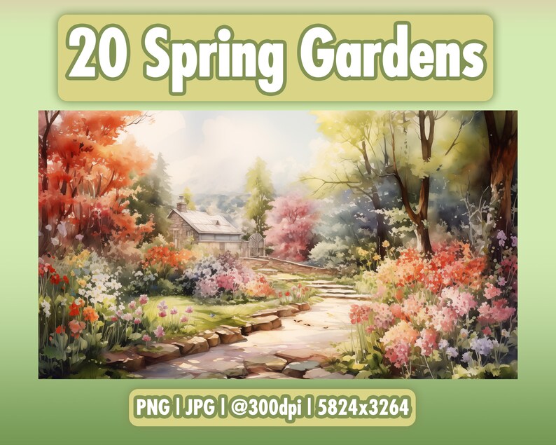 Spring Garden Vintage Paintings | 20 Spring Landscapes & Sceneries ...