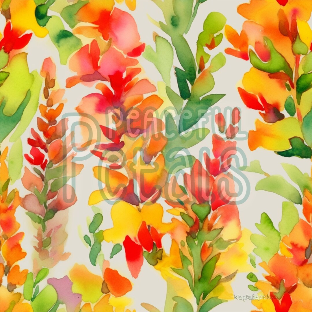 Snap-dragon | Seamless Patterns | Instant Download | Printable Digital ...