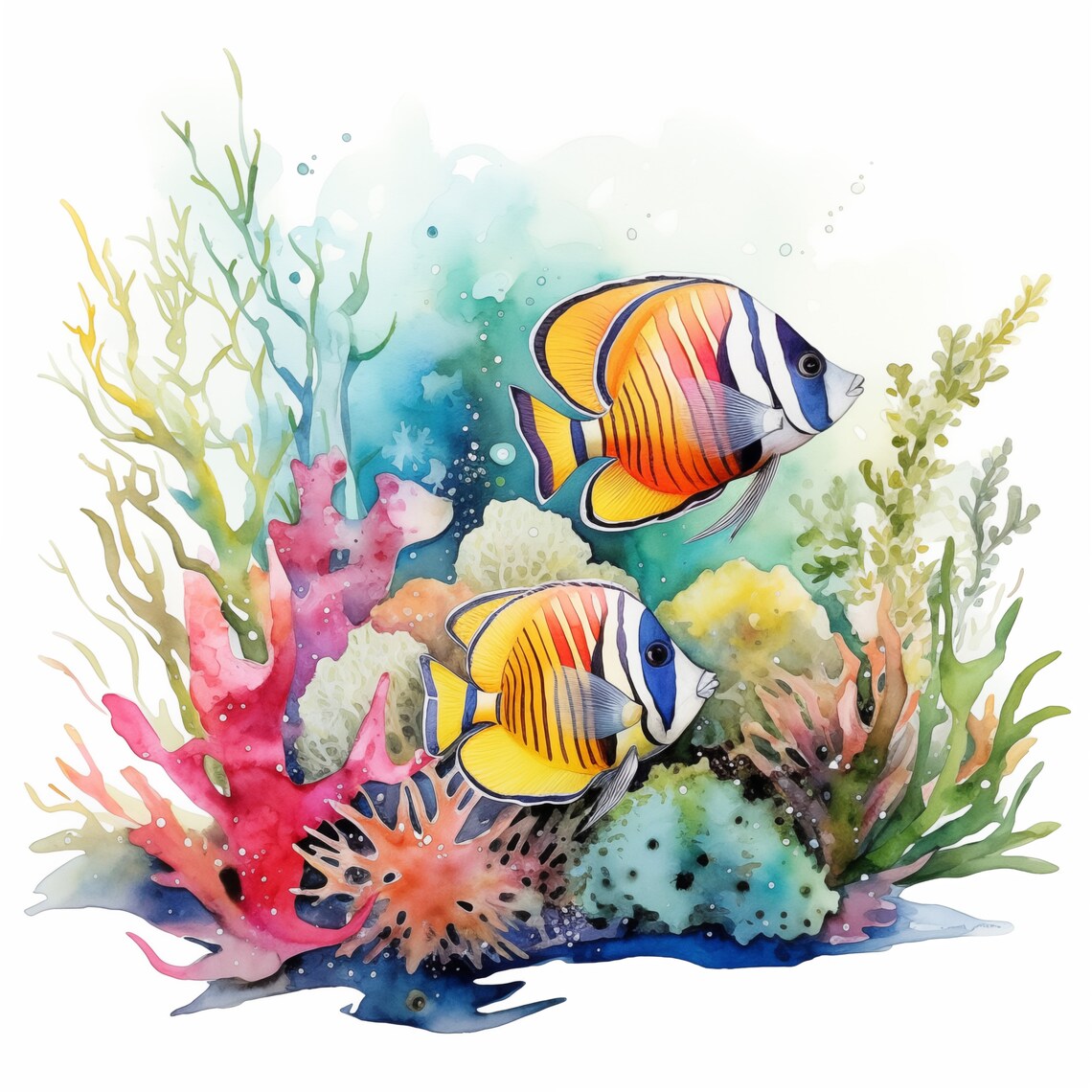 20 Underwater Cliparts Maritime, Nautical Digital Artwork, Ocean Design ...