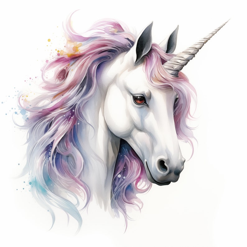 15 Cute Unicorns Clipart Fantasy Animals, Fairy Tale Monoceros, Rainbow ...