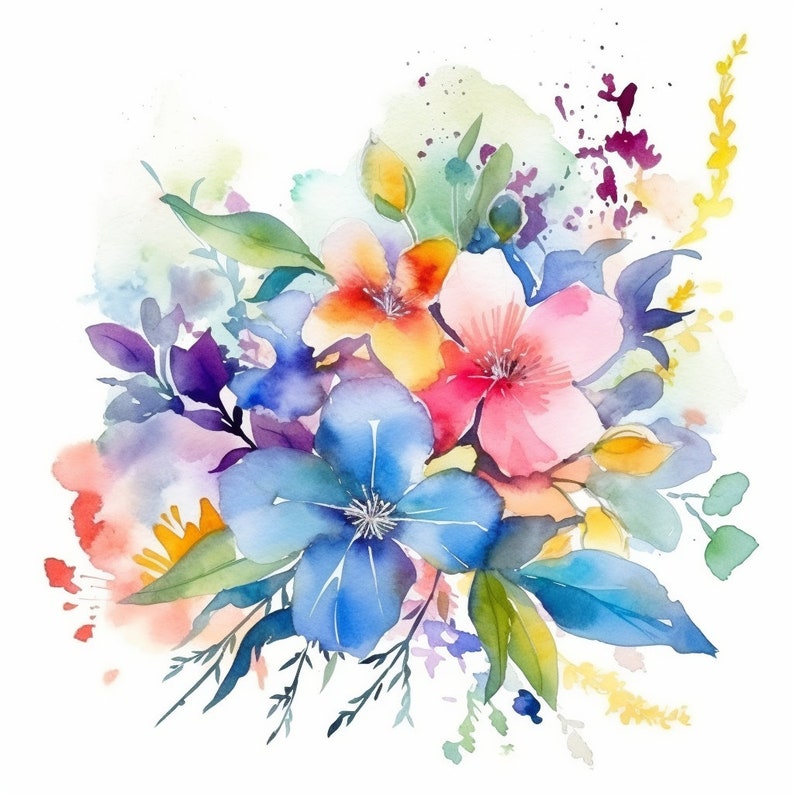 11 Spring Flowers Clipart | Plants, Digital Artwork, Floral Design ...