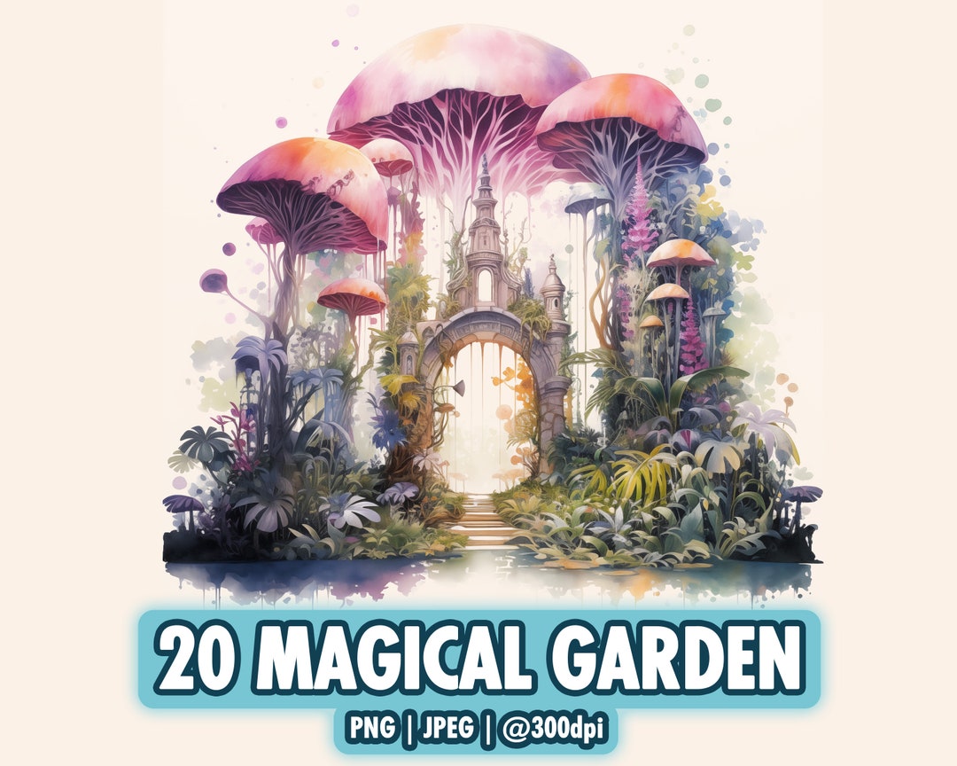 20 Magical Garden Cliparts | Locations & Sceneries Clipart, Gnomes ...