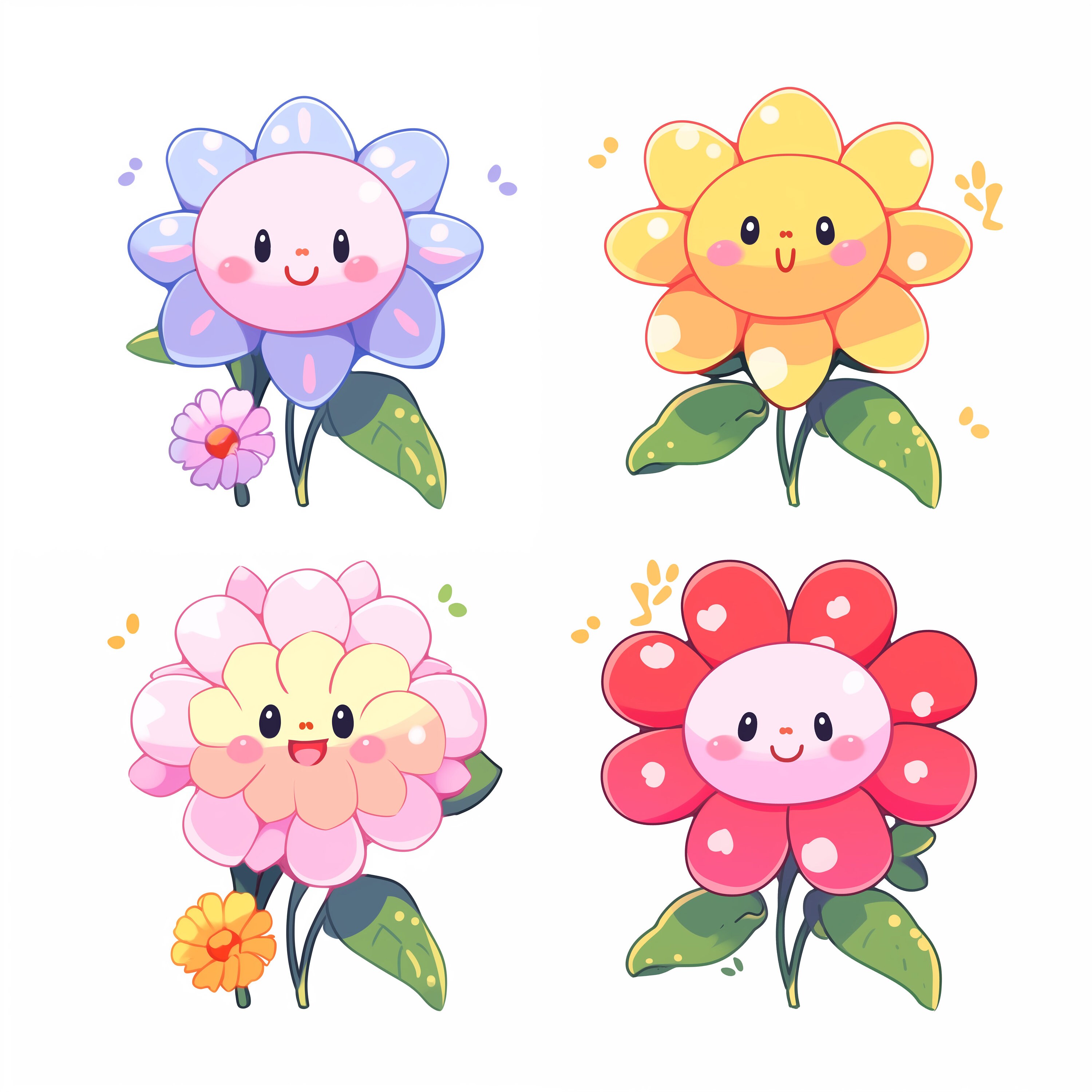 25 Kawaii Flowers Clipart Anime Flowers, Japanese Sunflower, Rose ...